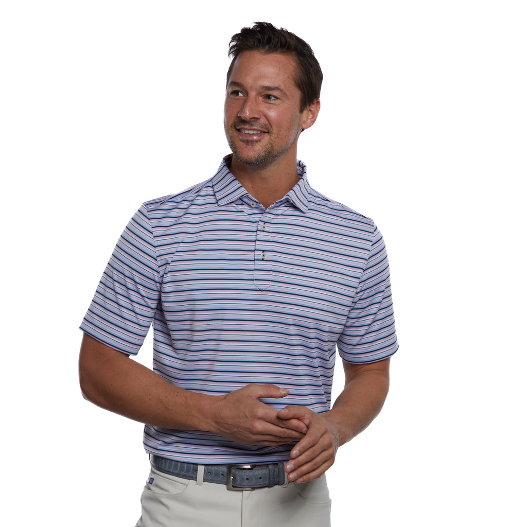 Speedway Stripe Men's Striped Golf Polo – Stitch Golf
