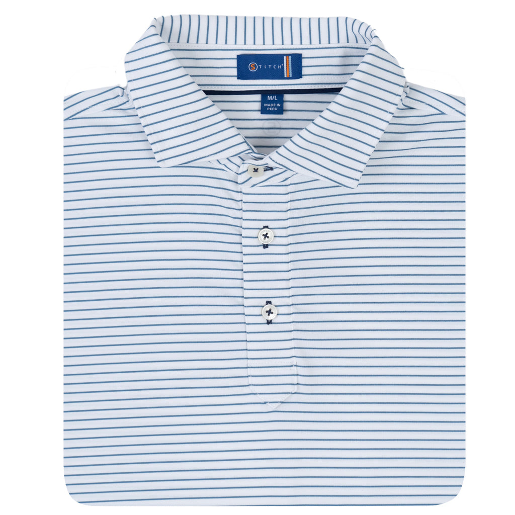 Princeton Striped Golf Polo – Stitch Golf