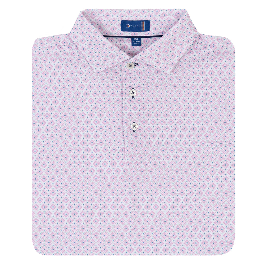 Mid Ocean Tiles Golf Polo – Stitch Golf